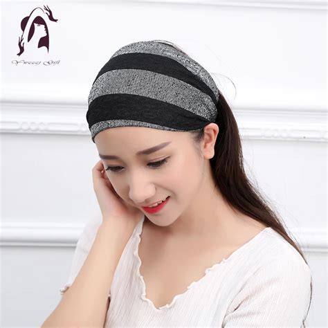 Promotion Girls Elastic Cotton Headband Turban Headbands Print Wide