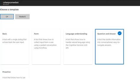building intelligent c corner faq bot using qna maker and azure bot