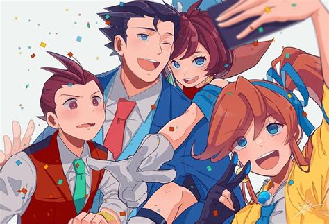 Phoenix Wright Apollo Justice Trucy Wright And Athena Cykes Ace