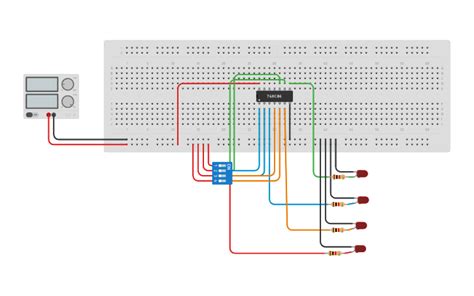 circuit design binary to gray code tinkercad