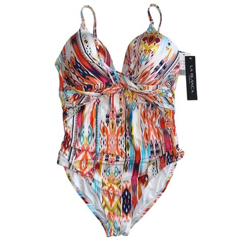 La Blanca Swim Nwt La Blanca Desert Dream Twist Keyhole Push Up One