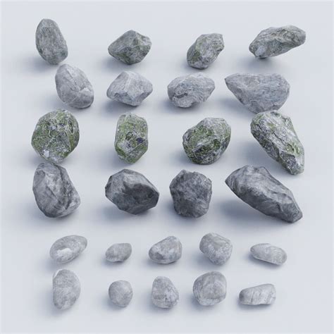 stones rock 3d model max obj fbx mtl mat
