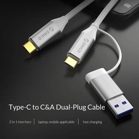 type c to c and a dual connector data cable ccuz10 orico