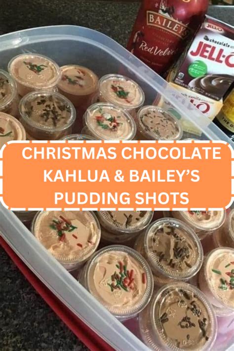 Christmas Chocolate Kahlua And Baileys Pudding Shots Weeknight Recipes