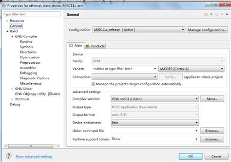 rtos amic110 ethercat project build issue processors forum