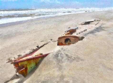 Buried Treasure Shipwreck On The Outer Banks I By Dan Carmichael