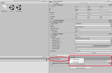 function not appearing in onclick editor questions and answers unity