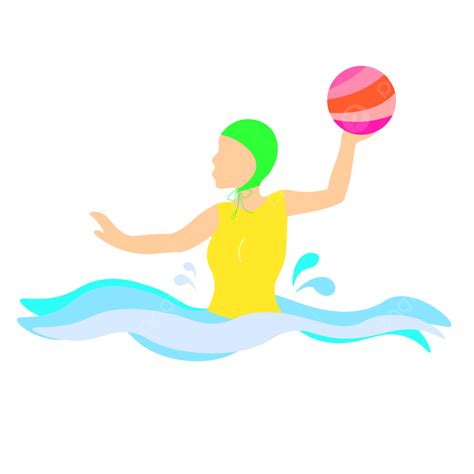 Summer Vacation Waterpolo Swim Swimming Pool Girl Woman Waterpolo