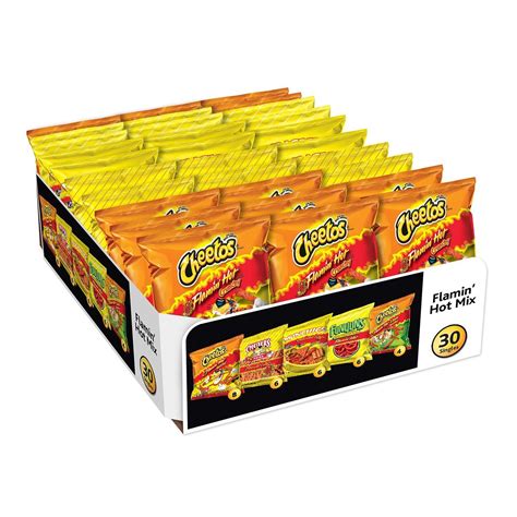 Flamin Hot Mix 30 Ct Hot Mix Cheese Flavor Cheetos Crunchy
