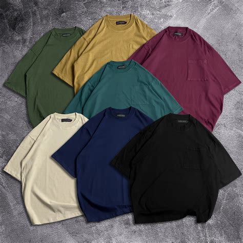 Jual [oversize] Baju Kaos Oversize Polos Pocket Oversize T Shirt