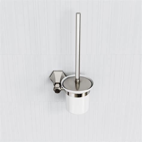 Deco Eton Polished Nickel Wall Mounted Toilet Brush By Lusso
