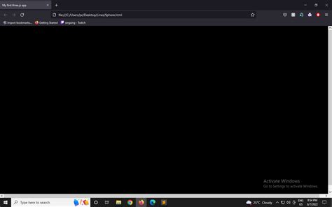 javascript how to create a sphere with world map using three js