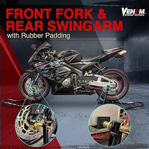 Venom Motorcycle Stand Lift Front And Rear Combo Universal Paddock Lift