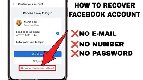 How To Recover Facebook Account Without Phone Number And Otp Youtube