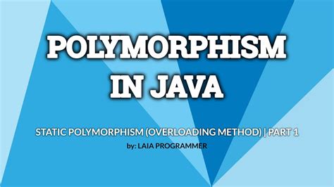 polymorphism in java part 1 youtube