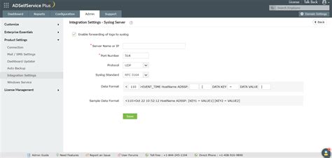 integration settings