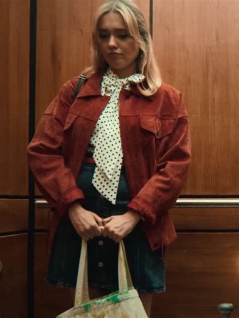 Sex Education Season 4 Aimee Gibbs Red Suede Jacket