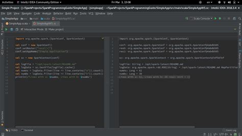 how to setup intellij 14 scala worksheet to run spark