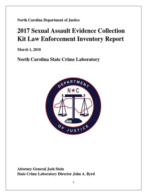 2017 Sexual Assault Evidence Collection Kit Inventory Report Pdf