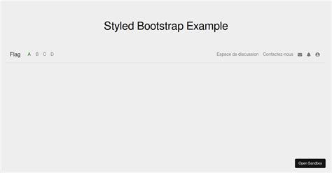 styled bootstrap component codesandbox