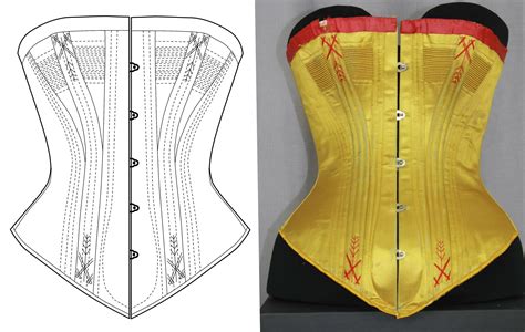 Mock Up Motif Corset Corset Pattern Empire Ready Made Bustle Dress