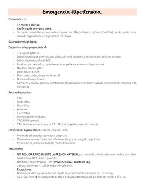 Emergencia Hipertensiva Ritmo Medico Udocz