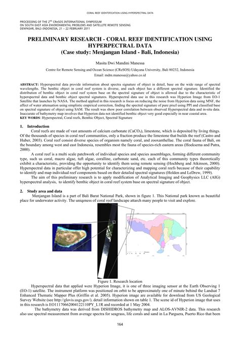 Pdf Coral Reef Identification Using Hyperspectral Data Preliminary