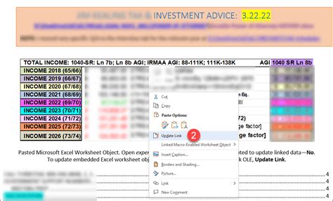 updating an excel worksheet object embedded in a word document does