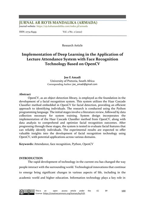 Pdf Implementation Of Deep Learning In The Application Of Lecture