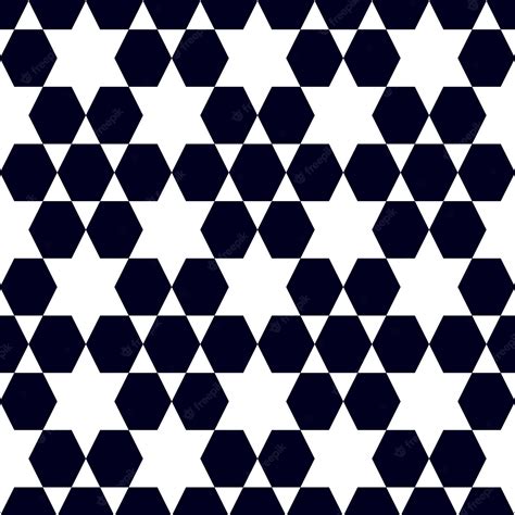 Premium Vector Seamless Star Monochrome Background