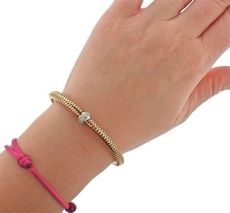 Roberto Coin Primavera Rose Gold Diamond Bracelet At 1stdibs 222