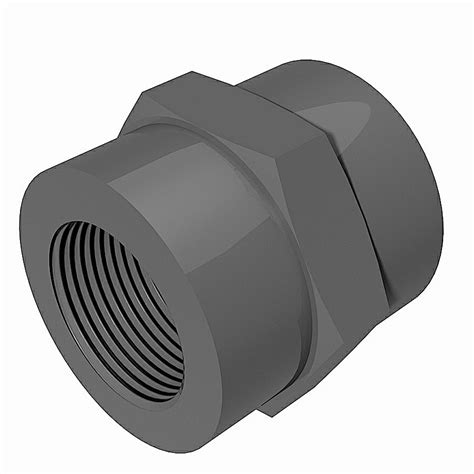 Threaded Socket Pvc U Bsp Female 3d Cad Download File