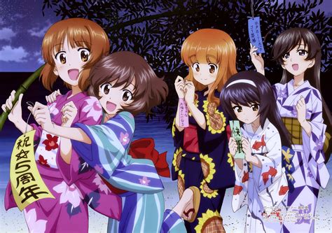1080p Yukari Akiyama Mako Reizei Anime Girls Und Panzer Hana Isuzu