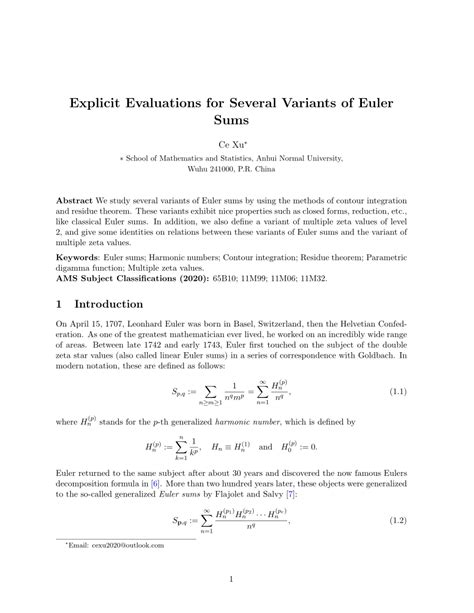pdf explicit evaluations for several variants of euler sums