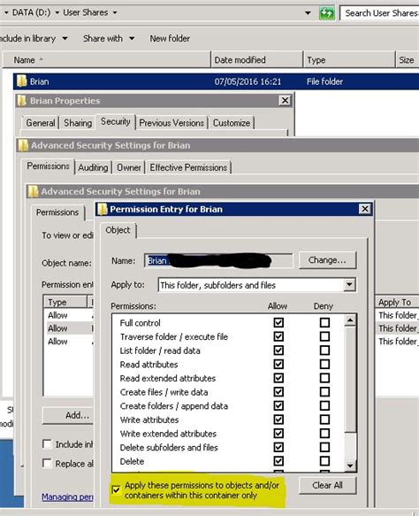 windows server file share permissions not propagating davidring ie