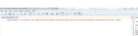 sp nav tech export and split navision objects using windows powershell