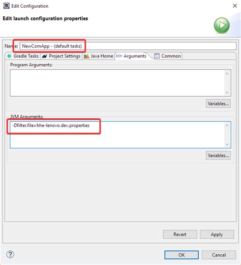 eclipse buildship how to set environment variable on project scope