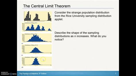 Ap Stats Chapter 7 3 Day 2 Youtube
