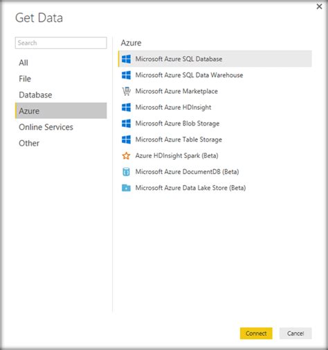 create azure sql db and generate power bi reports using table data