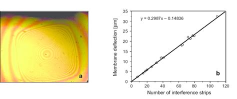 Example Of Interference Image A And Calibration Curve B Download