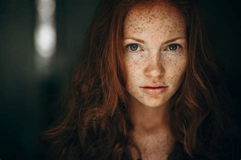 Women With Freckles Freckles Girl Portrait Retouch Color Portrait