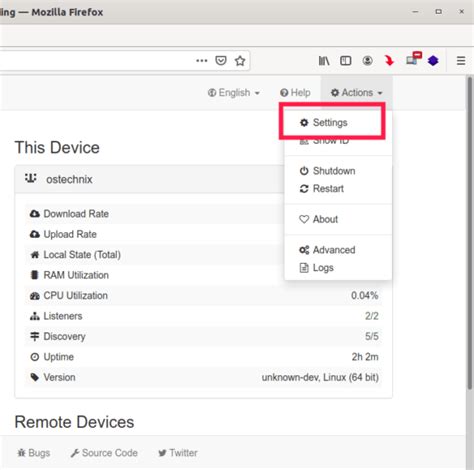 synchronize files between multiple systems with syncthing ostechnix