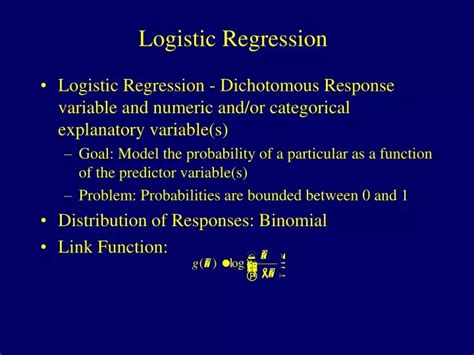 Ppt Logistic Regression Powerpoint Presentation Free Download Id