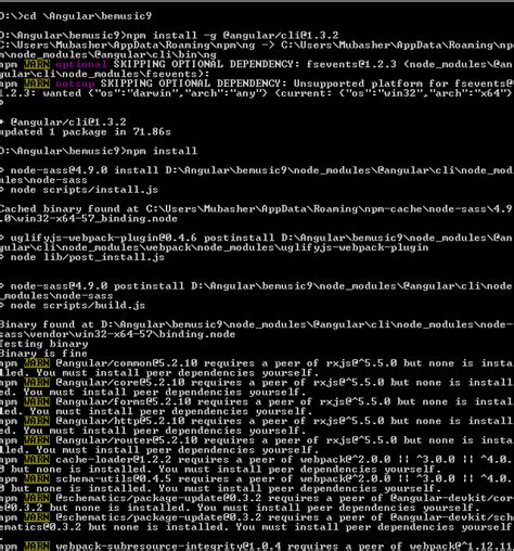 node js running existing angular project locally stack