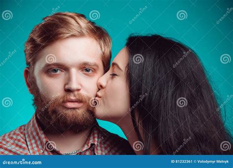 Young Man And Woman Kissing Stock Image Image Of Beautiful Lifestyle