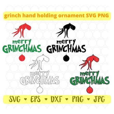 Grinch Hand Svg Etsy