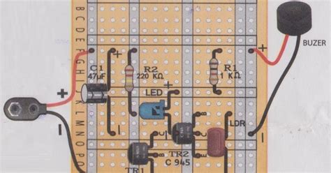 basic mini project ldr sensor with output led and buzzer
