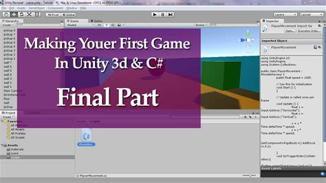 making your first game in unity 3d and c adding menu and building the