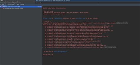 a problem occurred configuring project react native community async