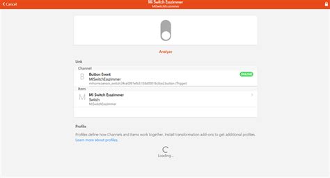 xiaomi switch in openhab3 rule or profile items and sitemaps